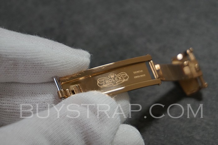Replacement Rolex Cellini Watch 16MM Rose Gold Color Folding Clasp ...
